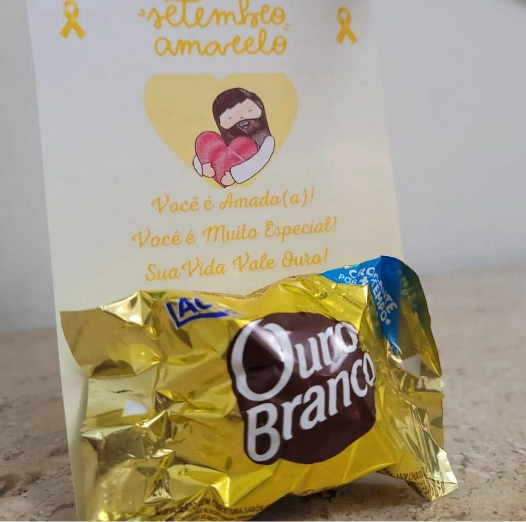 Cartão Setembro amarelo- Sua vida vale ouro – Tia Laura Oficial